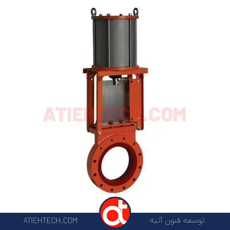 Pneumatic slurry knife gate valve